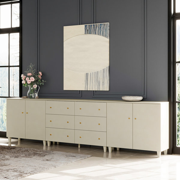 Latitude Run® Lysiane 3-In-1 Sideboard Buffet Cabinet, 118"W X 15.35"D X 32.4"H & Reviews | Wayfair